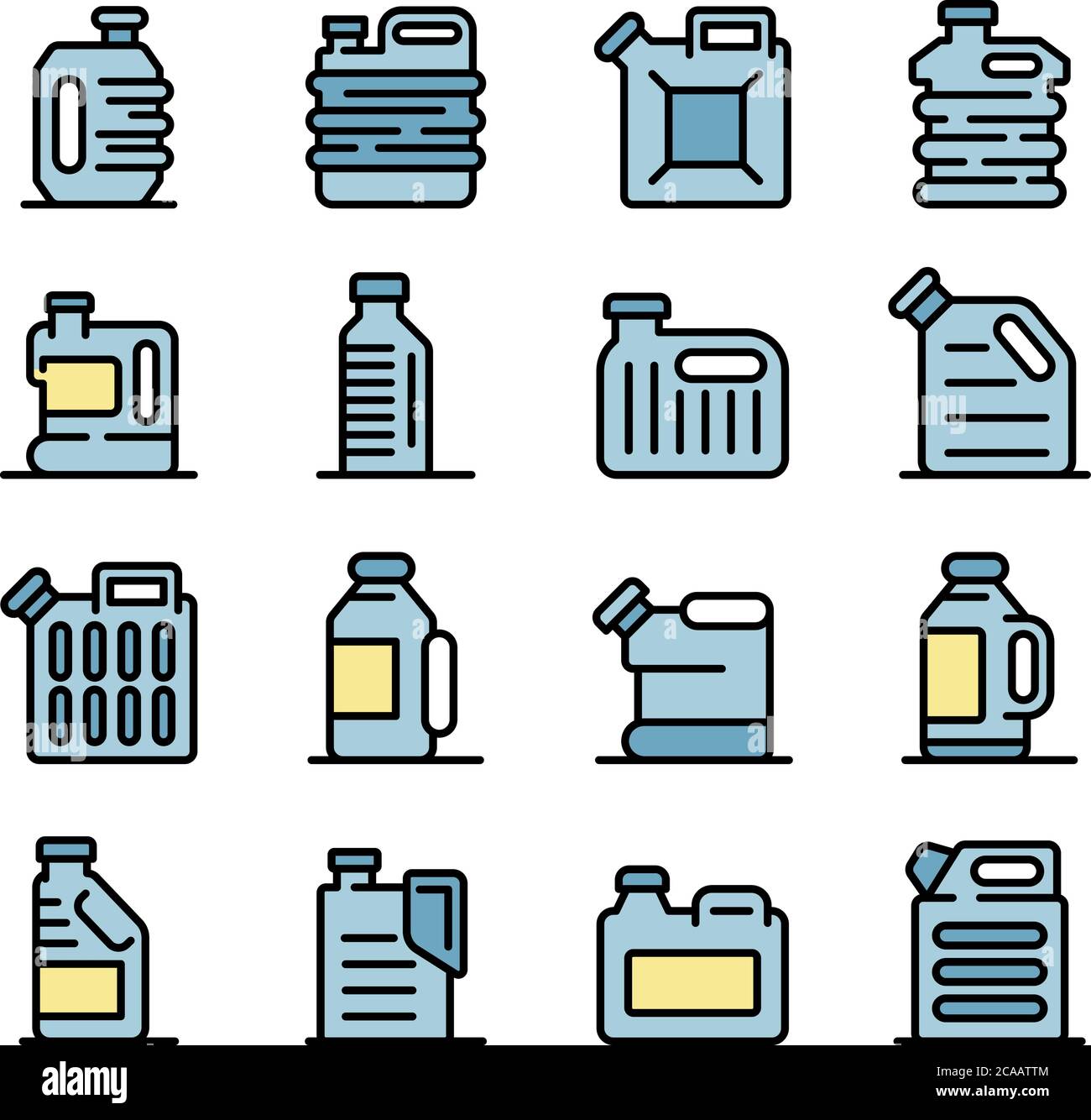 Canister icons set vector flat Stock Vector Image & Art - Alamy