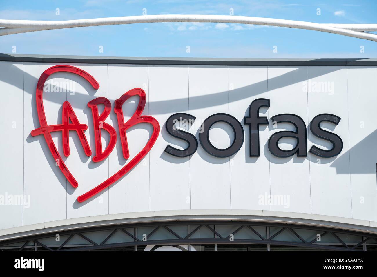 A Fabb Sofas logo at a branch in London Stock Photo - Alamy