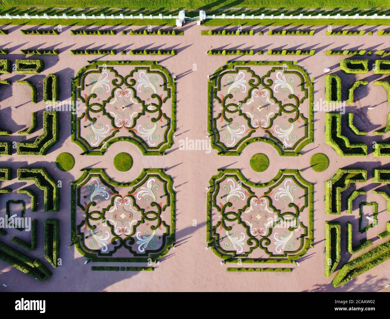 Palace and park "Oranienbaum". Garden top view in St. Petersburg Stock Photo - Alamy