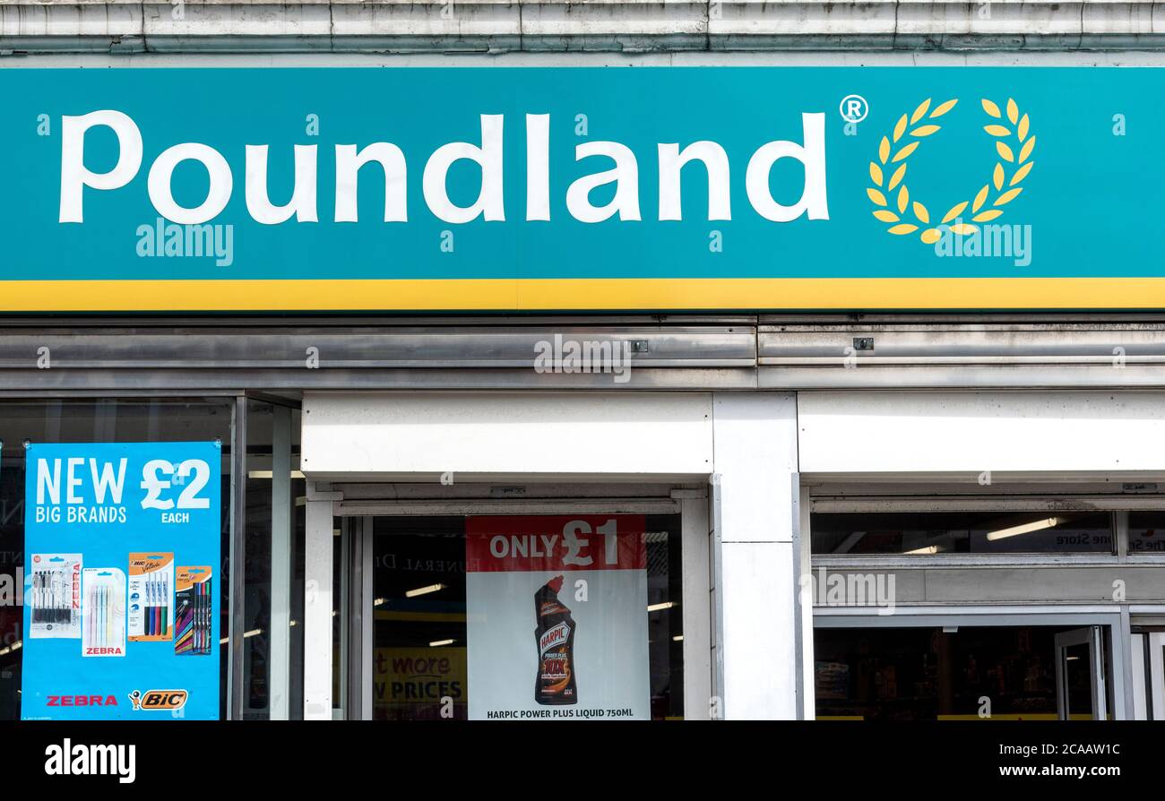 A logo on a Poundland store in Sidcup, London Stock Photo - Alamy