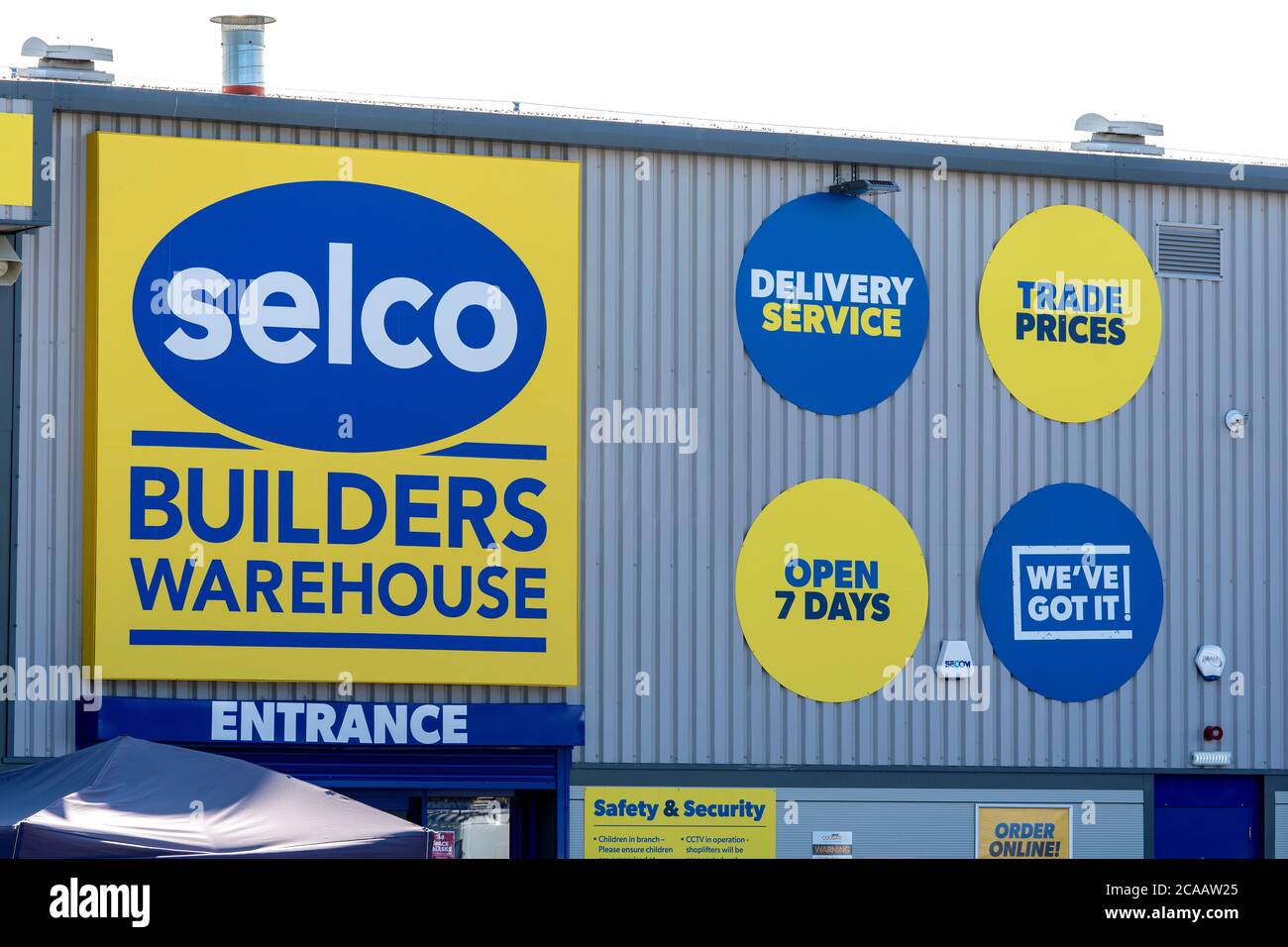 Signage on the front of a branch of The Selco building suppliers ...