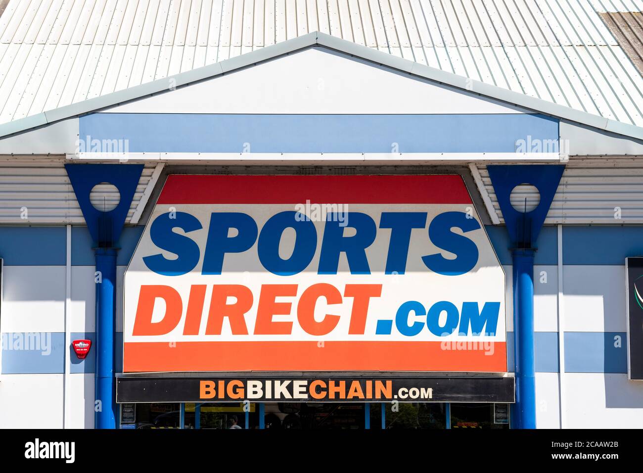 A logo on a branch of a Sports Direct in London Stock Photo - Alamy