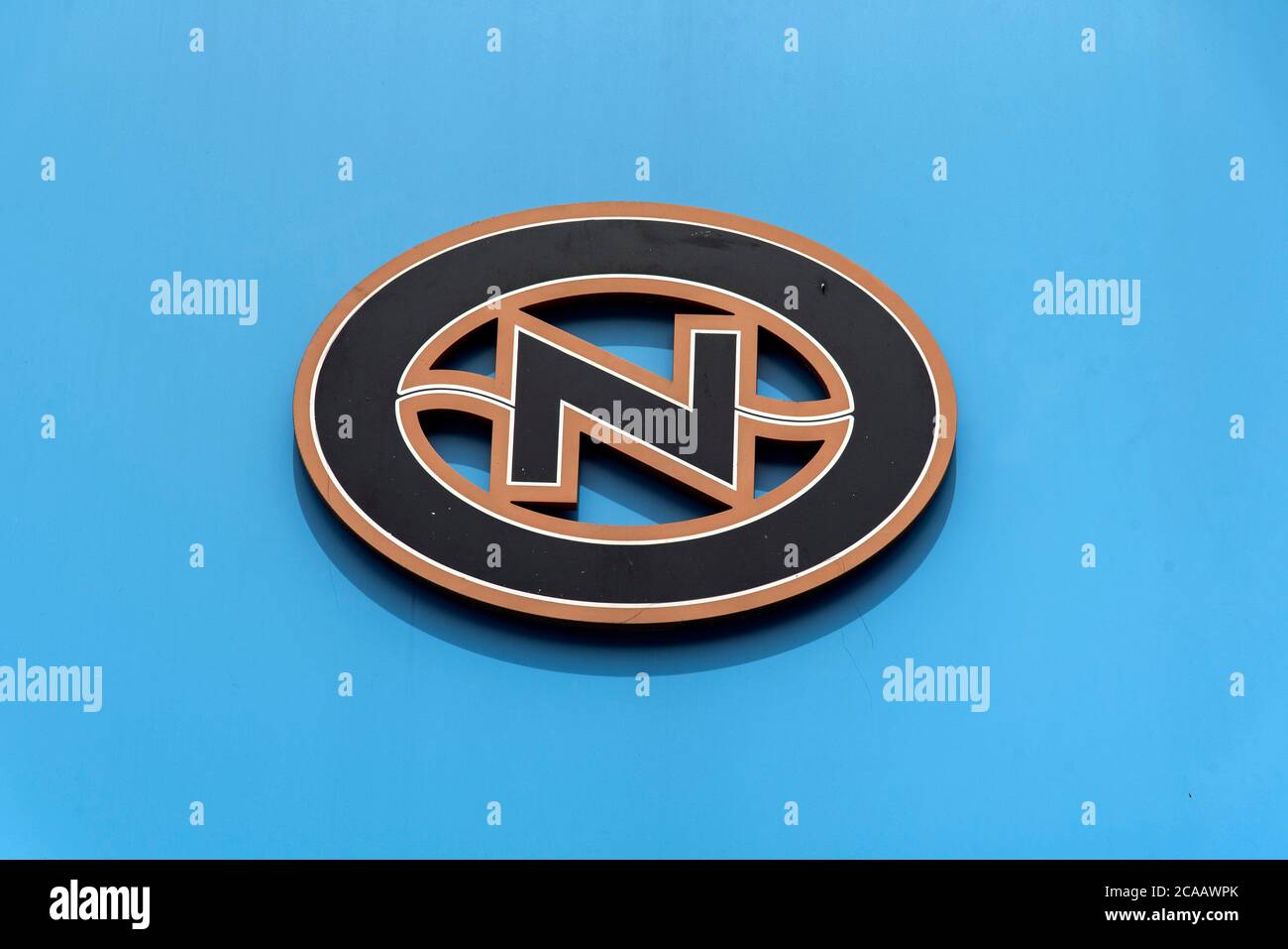 London, UK. 4th Aug, 2020. Caffe Nero logo on one of their shops in ...