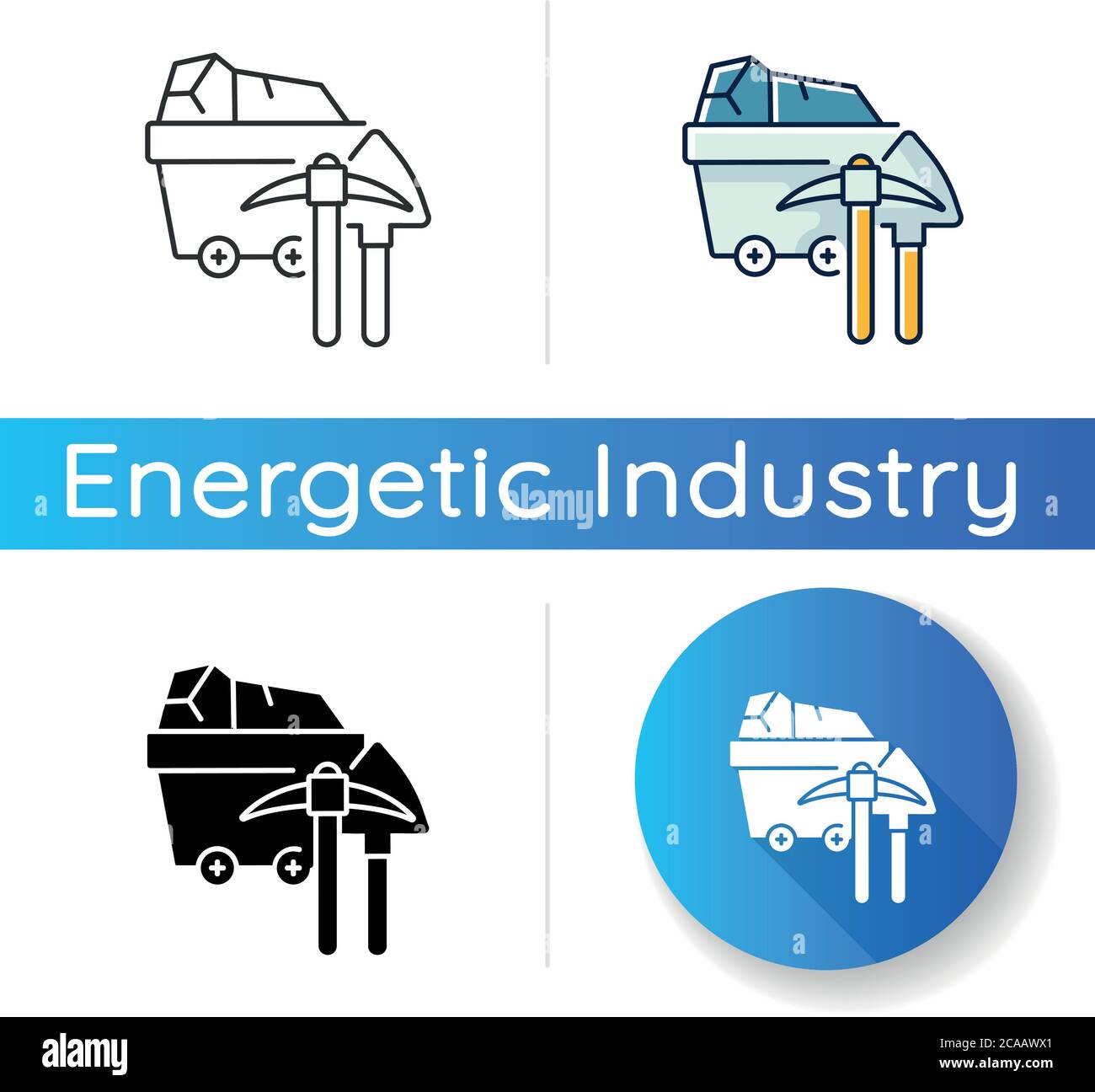 Coal industry icon. Linear black and RGB color styles. Natural ...