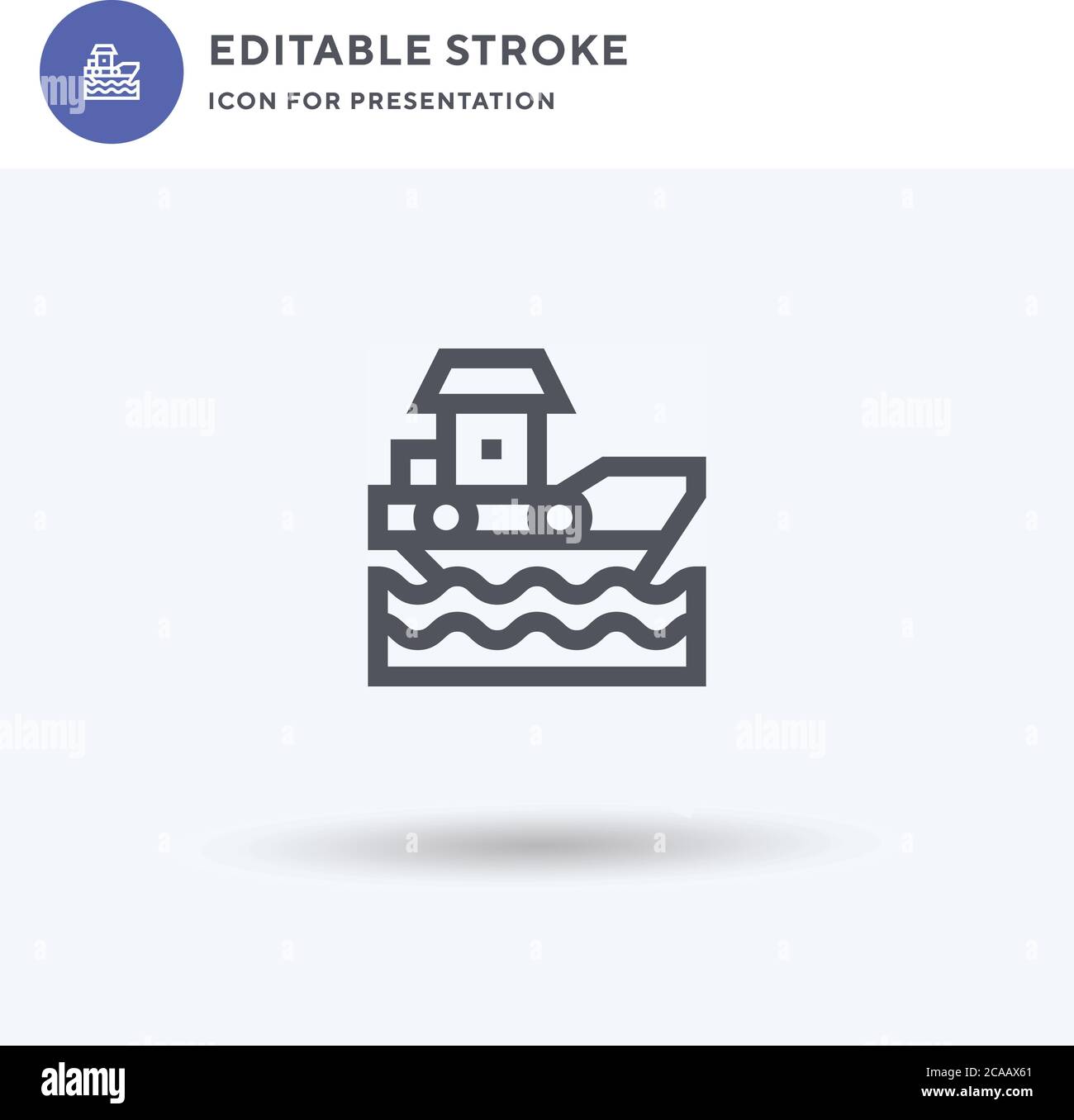 Boat icon vector, filled flat sign, solid pictogram isolated on white ...