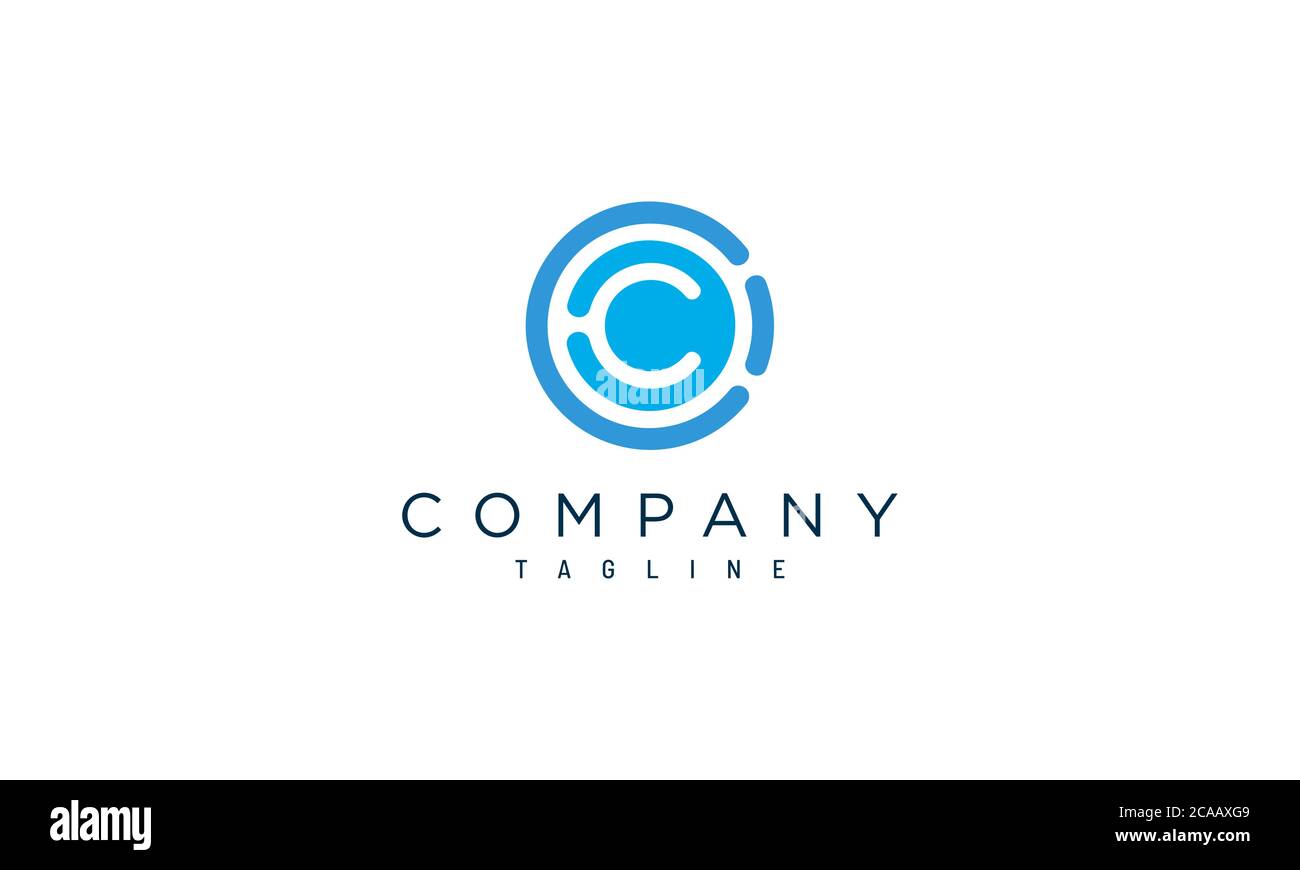 logo design letter C in abstract blue Stock Vector Image & Art - Alamy