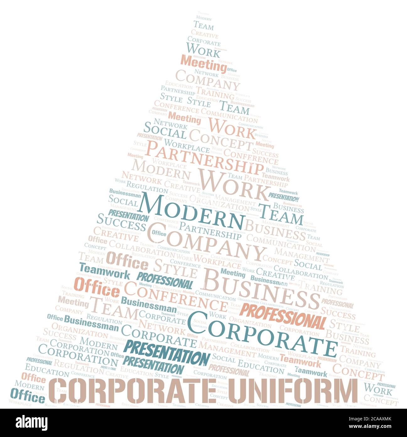 Corporate Uniform vector word cloud, made with the text only Stock ...