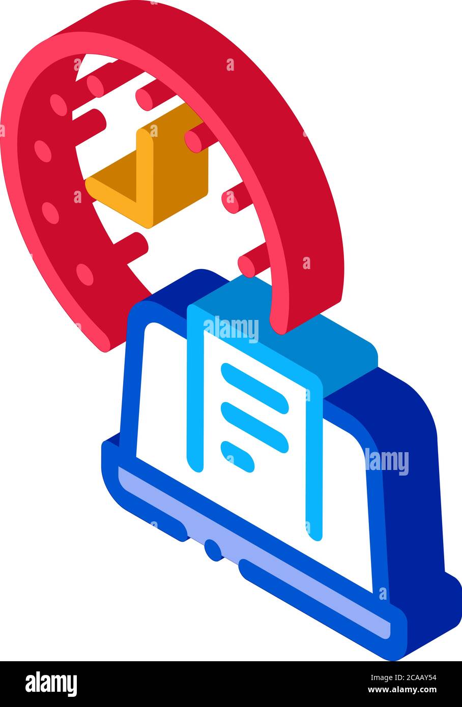 report deadline isometric icon vector illustration Stock Vector Image ...