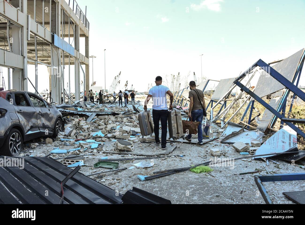 Beirut, Lebanon, 5 August 2020. Leaving Beirut with a few suitcases ...