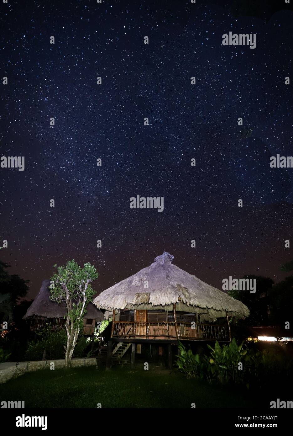 PUNTA GORDA, BELIZE - Feb 16, 2019: Cotton Tree Lodge is an ecolodge ...