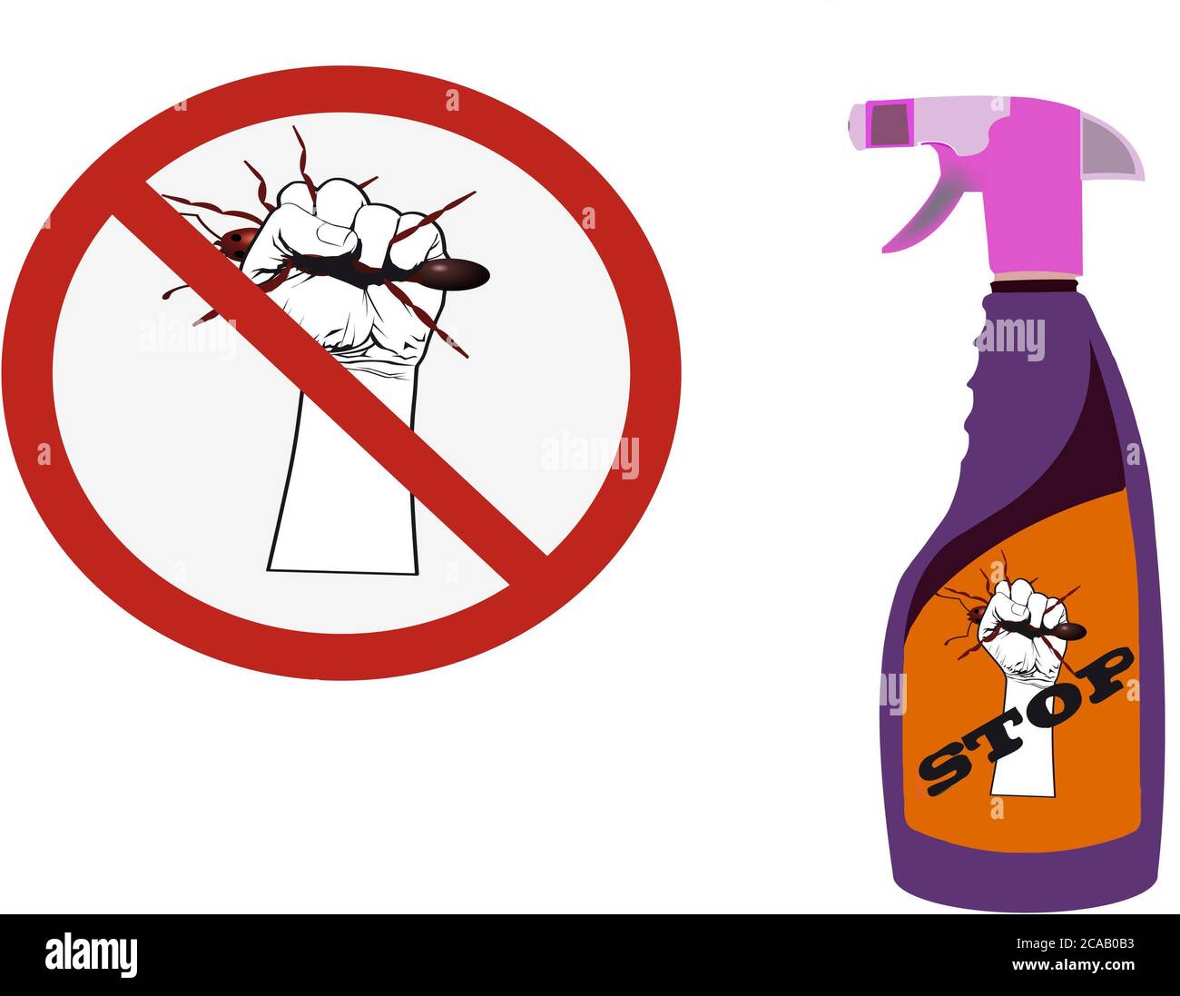 Illustration of an insecticide spray isolated on a white background ...