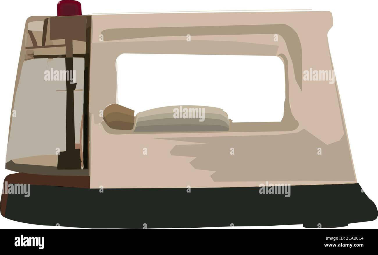 Illustration of an iron isolated on white background Stock Photo - Alamy