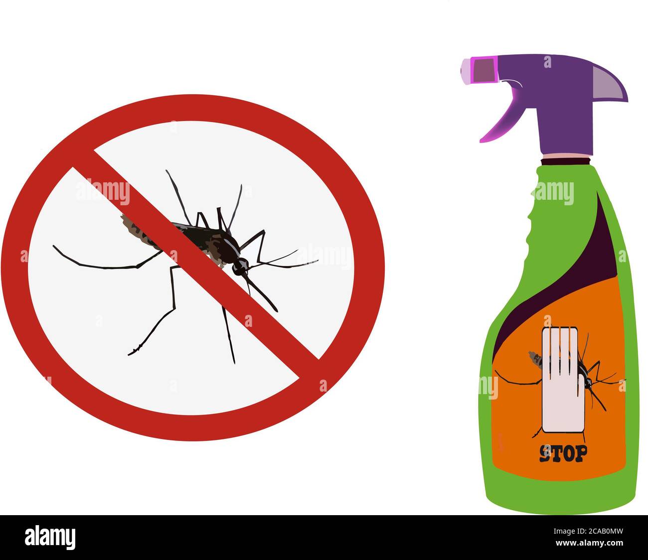 3D rendering illustration of an insecticide spray isolated on a white ...