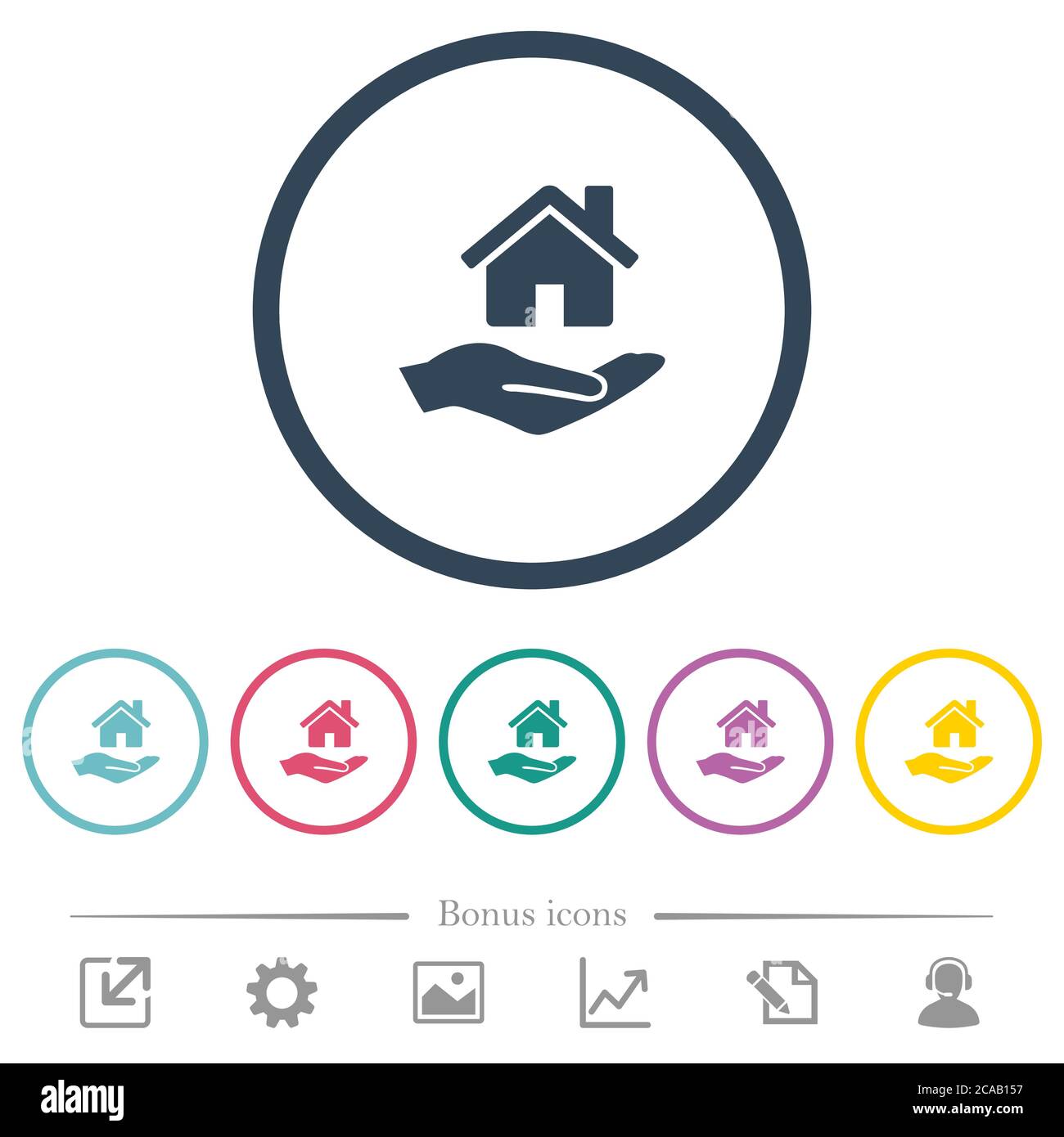 Home insurance flat color icons in round outlines. 6 bonus icons ...