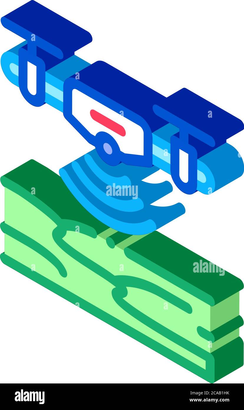 drone height sensor isometric icon vector illustration Stock Vector ...
