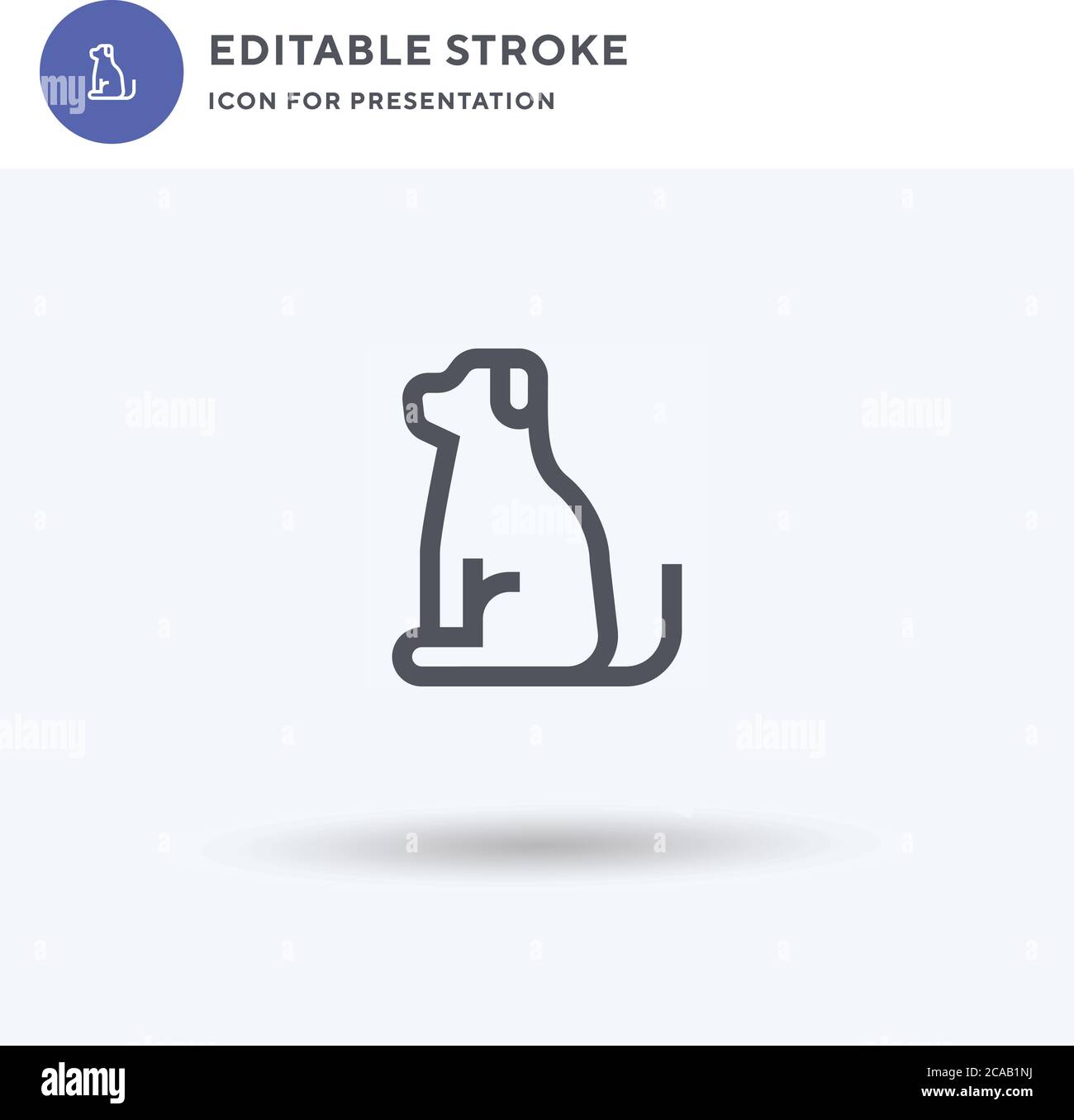 Dog icon vector, filled flat sign, solid pictogram isolated on white ...