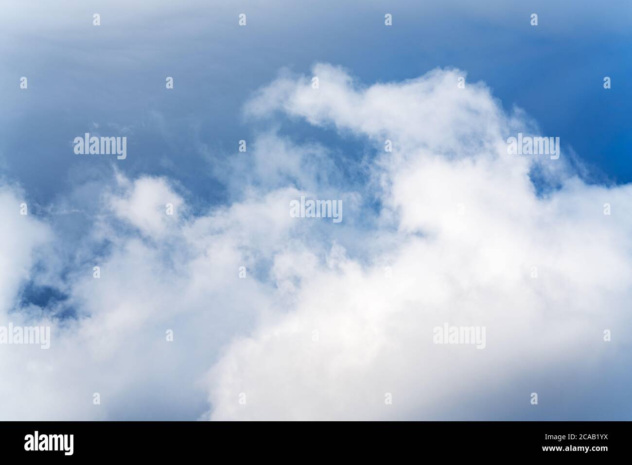 Beautiful thunderstorm clouds in sky. View of natural meteorology ...
