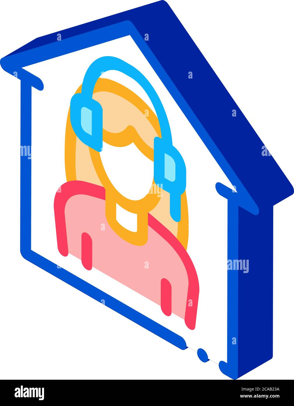 home call center isometric icon vector illustration Stock Vector Image & Art - Alamy