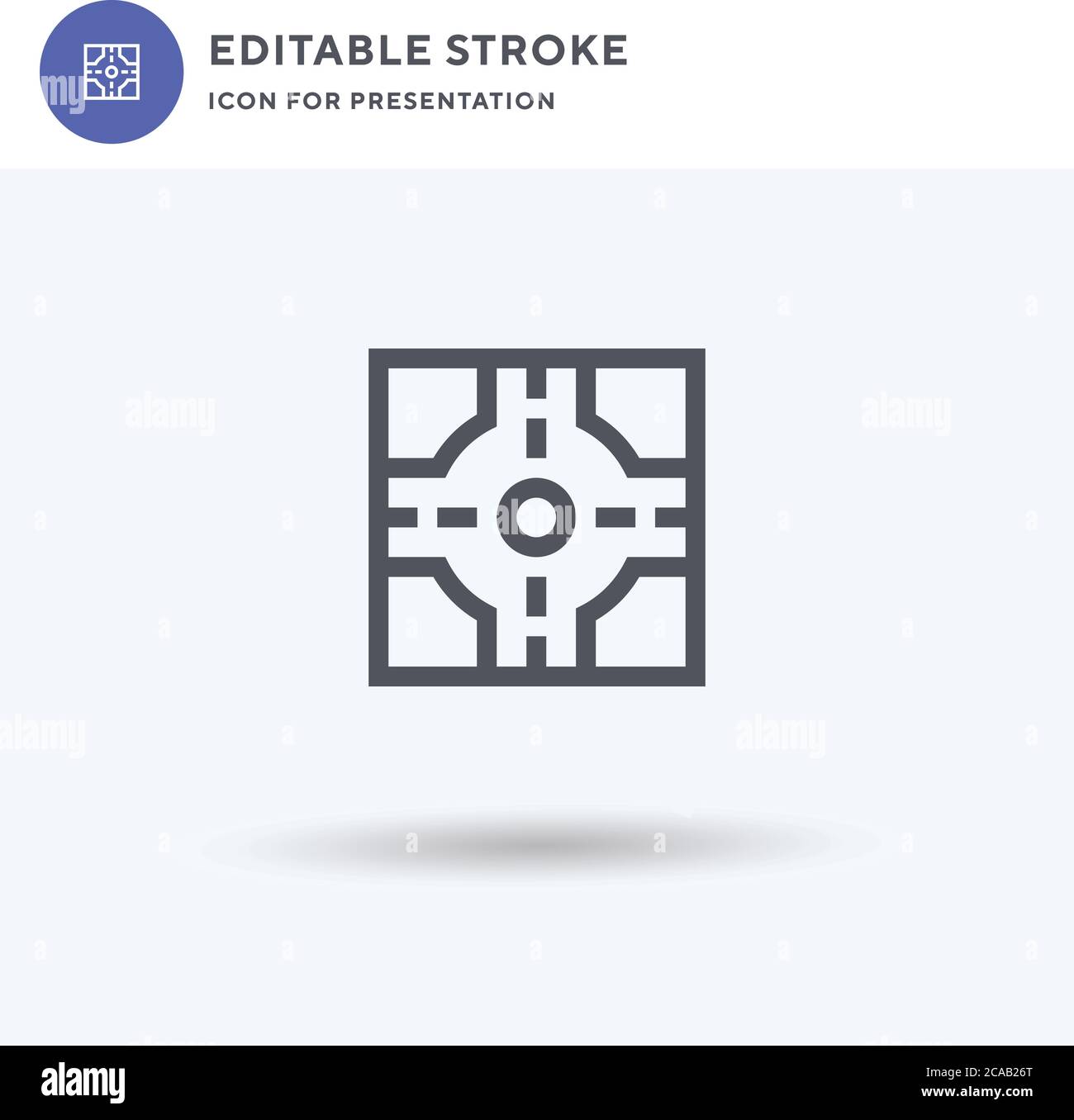 Roundabout icon vector, filled flat sign, solid pictogram isolated on ...