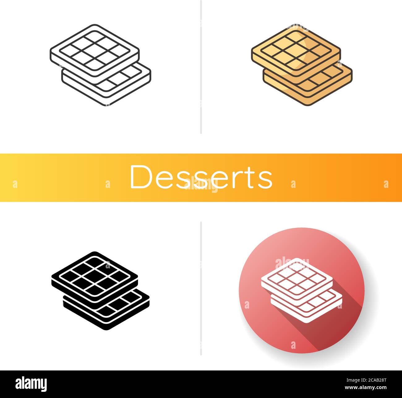 Liege waffle Stock Vector Images - Alamy