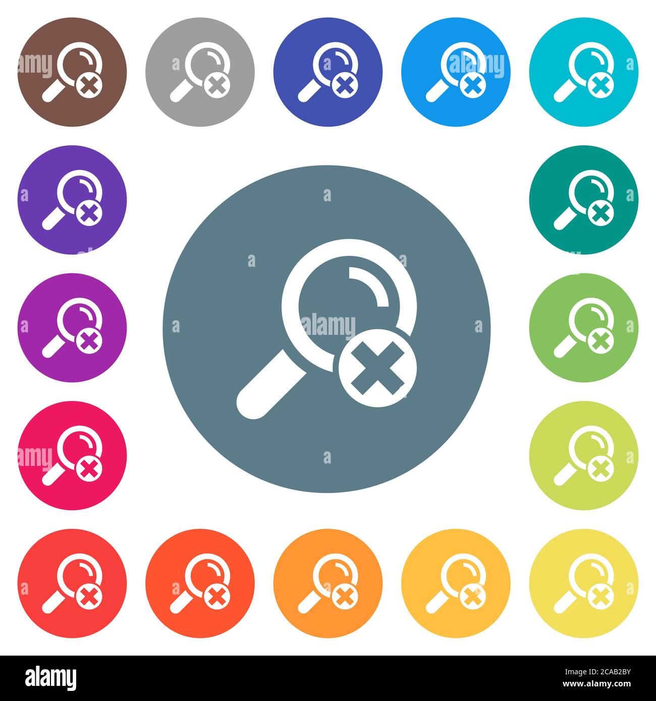 Cancel search flat white icons on round color backgrounds. 17 ...