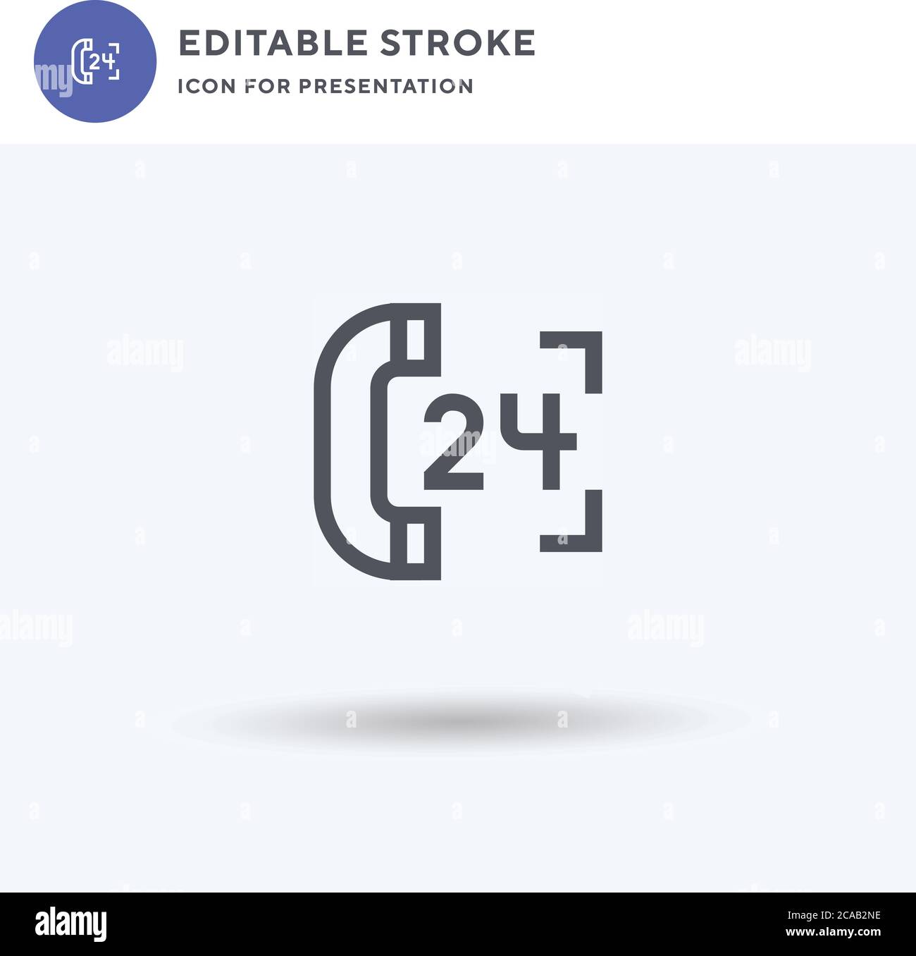 Hours Support icon vector, filled flat sign, solid pictogram isolated ...