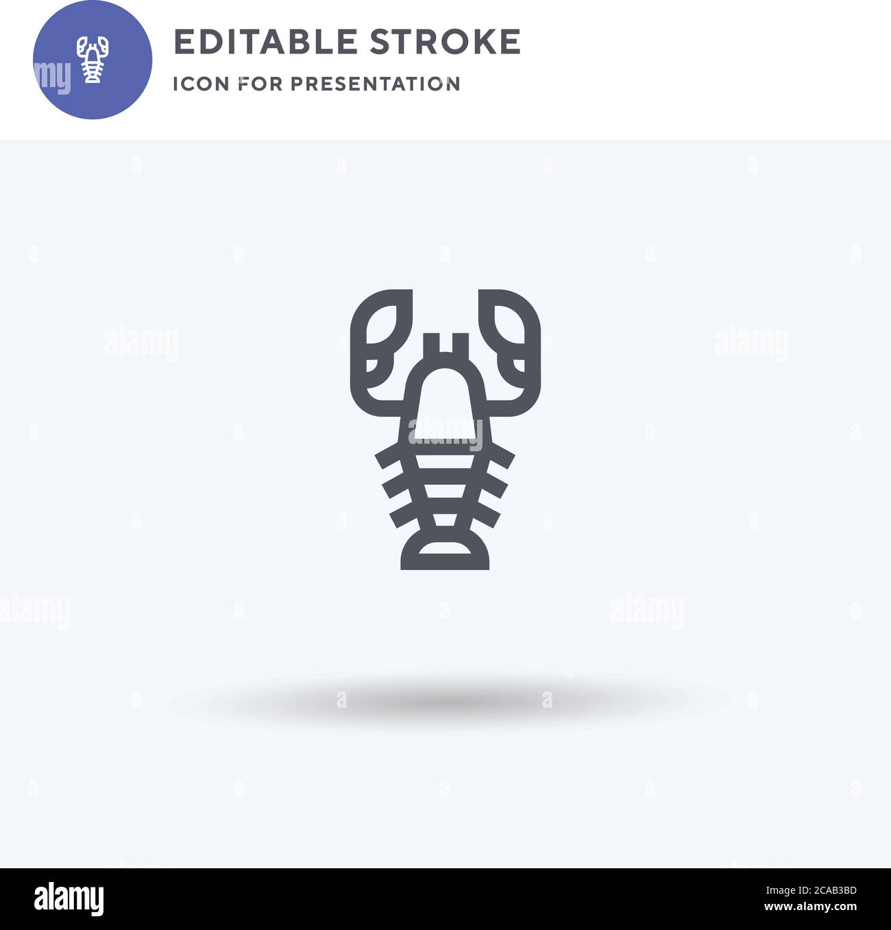 Lobster icon vector, filled flat sign, solid pictogram isolated on ...