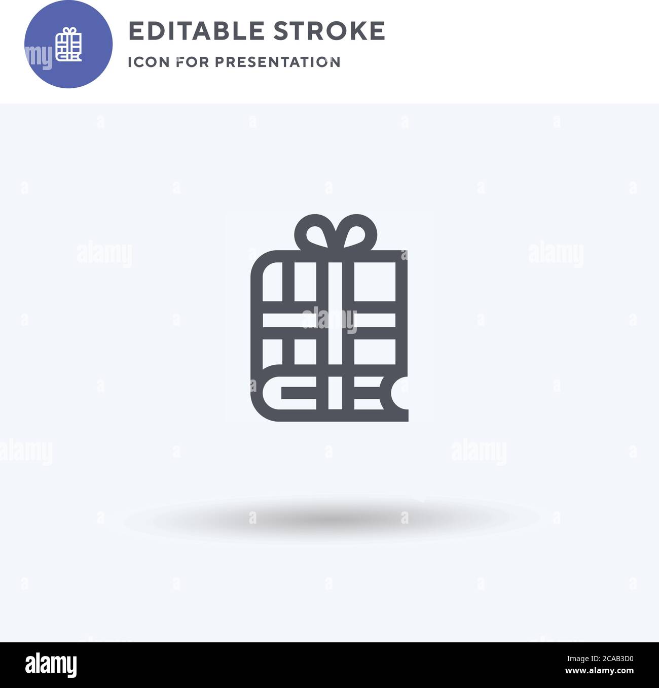 Present icon vector, filled flat sign, solid pictogram isolated on ...