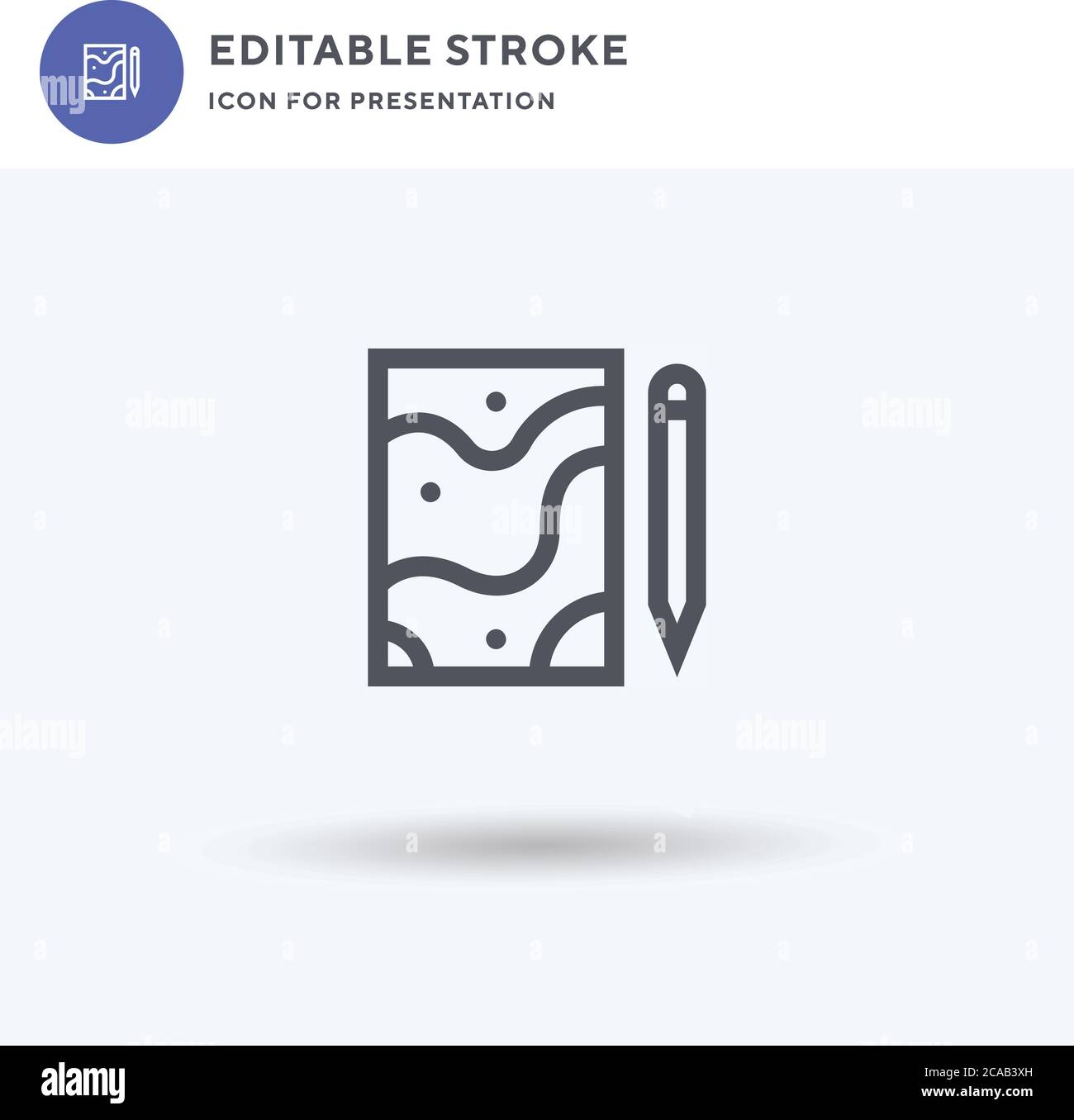 Draw icon vector, filled flat sign, solid pictogram isolated on white ...