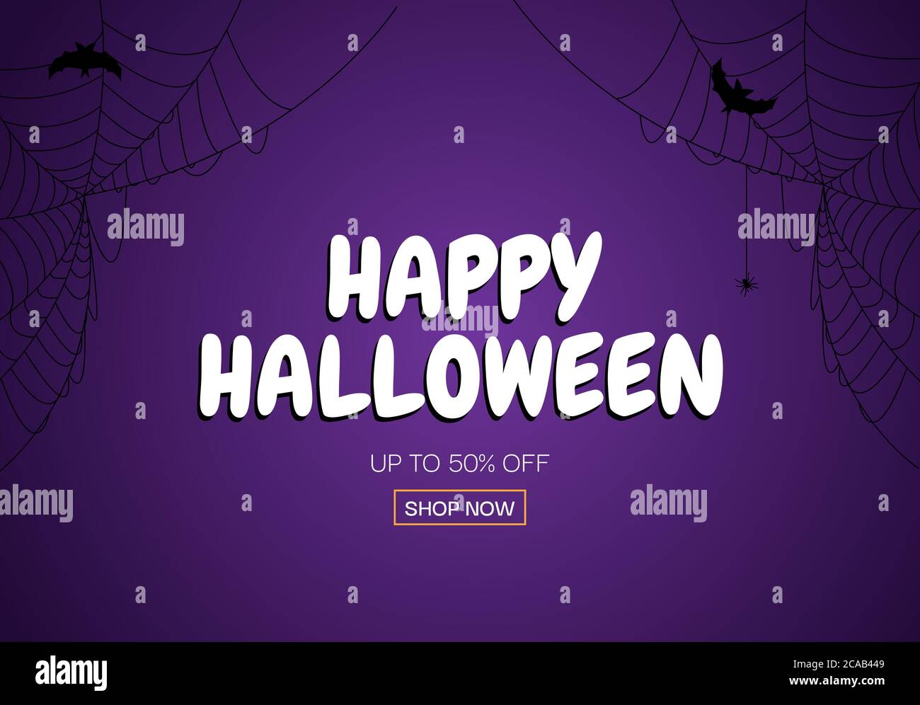 Happy Halloween, Shop Now poster Template Background. Vector ...