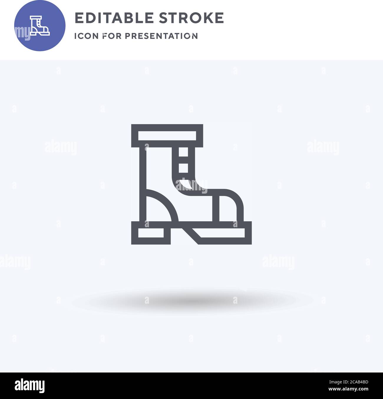 Boot icon vector, filled flat sign, solid pictogram isolated on white ...