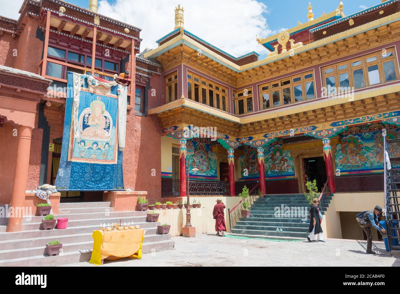Ritual of monks at Matho Monastery (Matho Gompa) in Ladakh, Jammu and ...