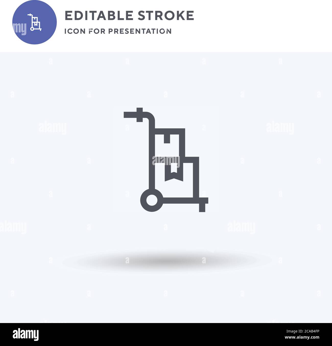 Trolley icon vector, filled flat sign, solid pictogram isolated on ...