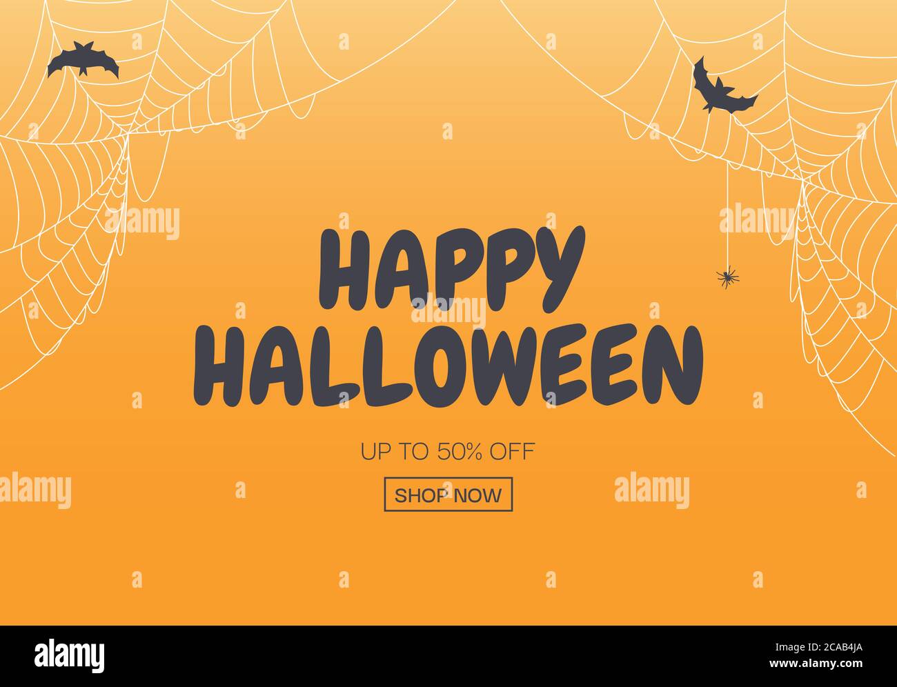 Happy Halloween, Shop Now poster Template Background. Vector ...