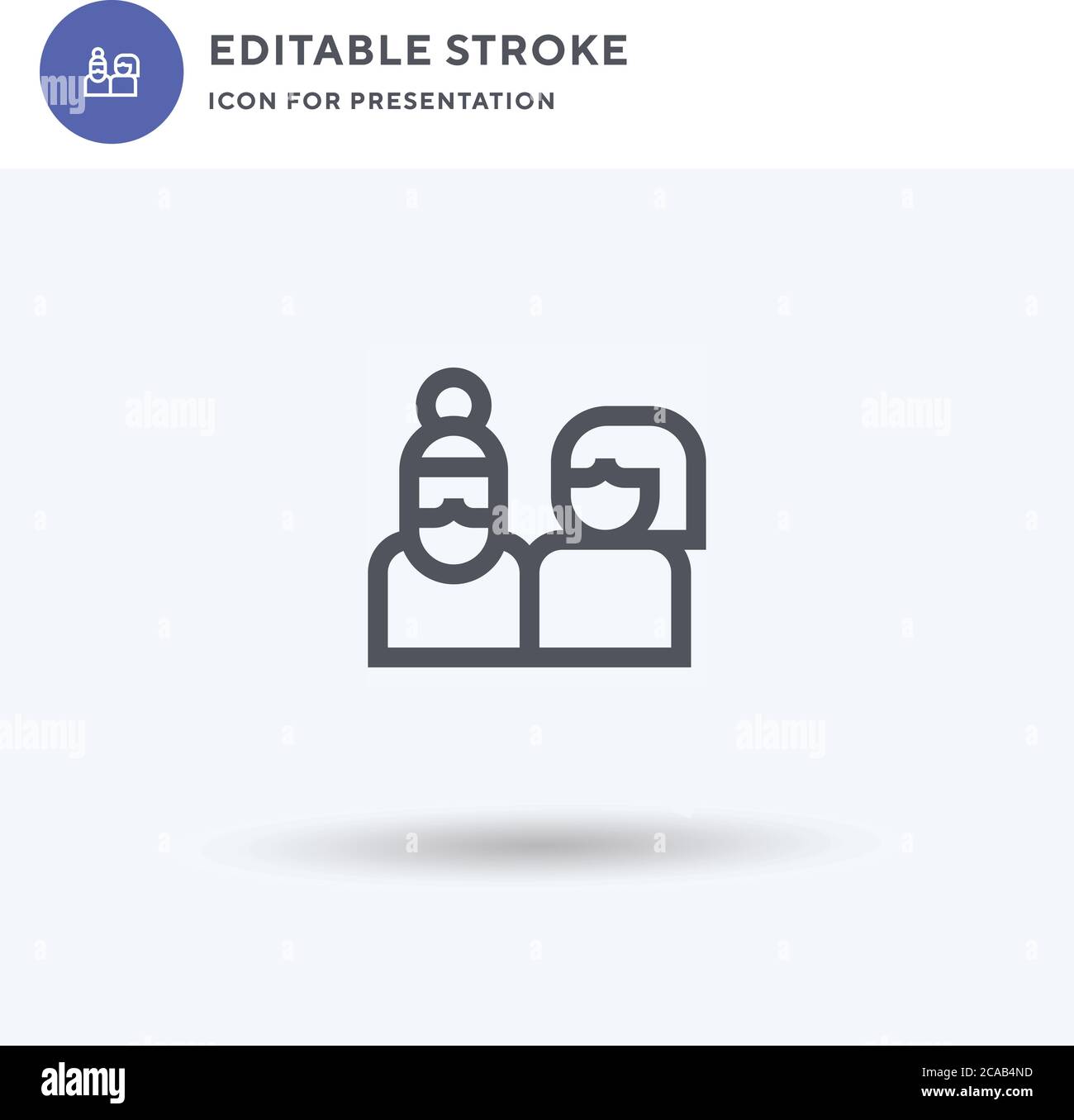 Parents icon vector, filled flat sign, solid pictogram isolated on ...