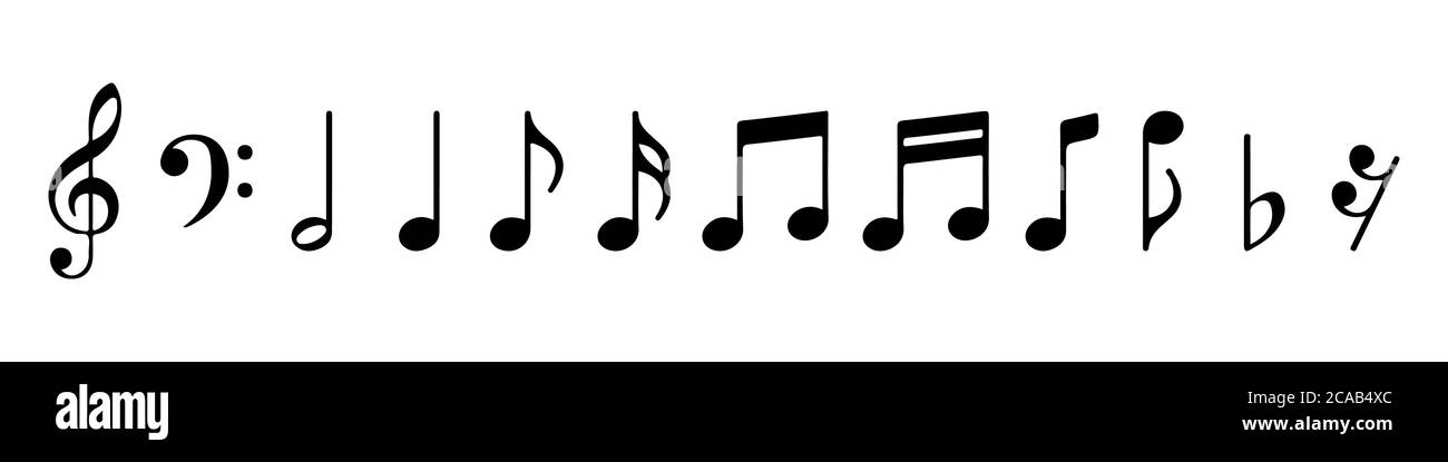 Music notes icon set, vector illustration Stock Vector Image & Art - Alamy