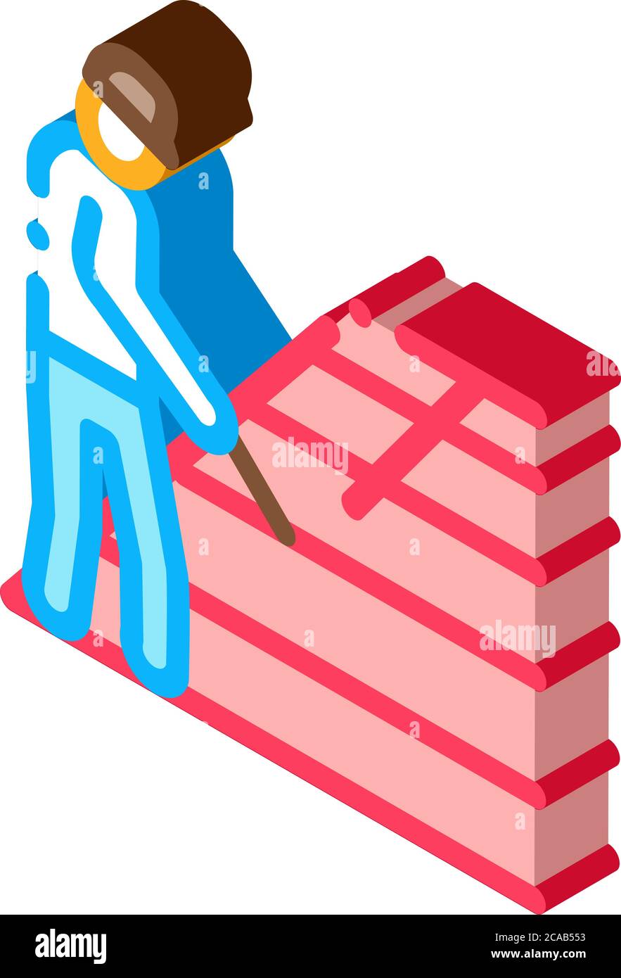 roofer repair roof isometric icon vector illustration Stock Vector ...