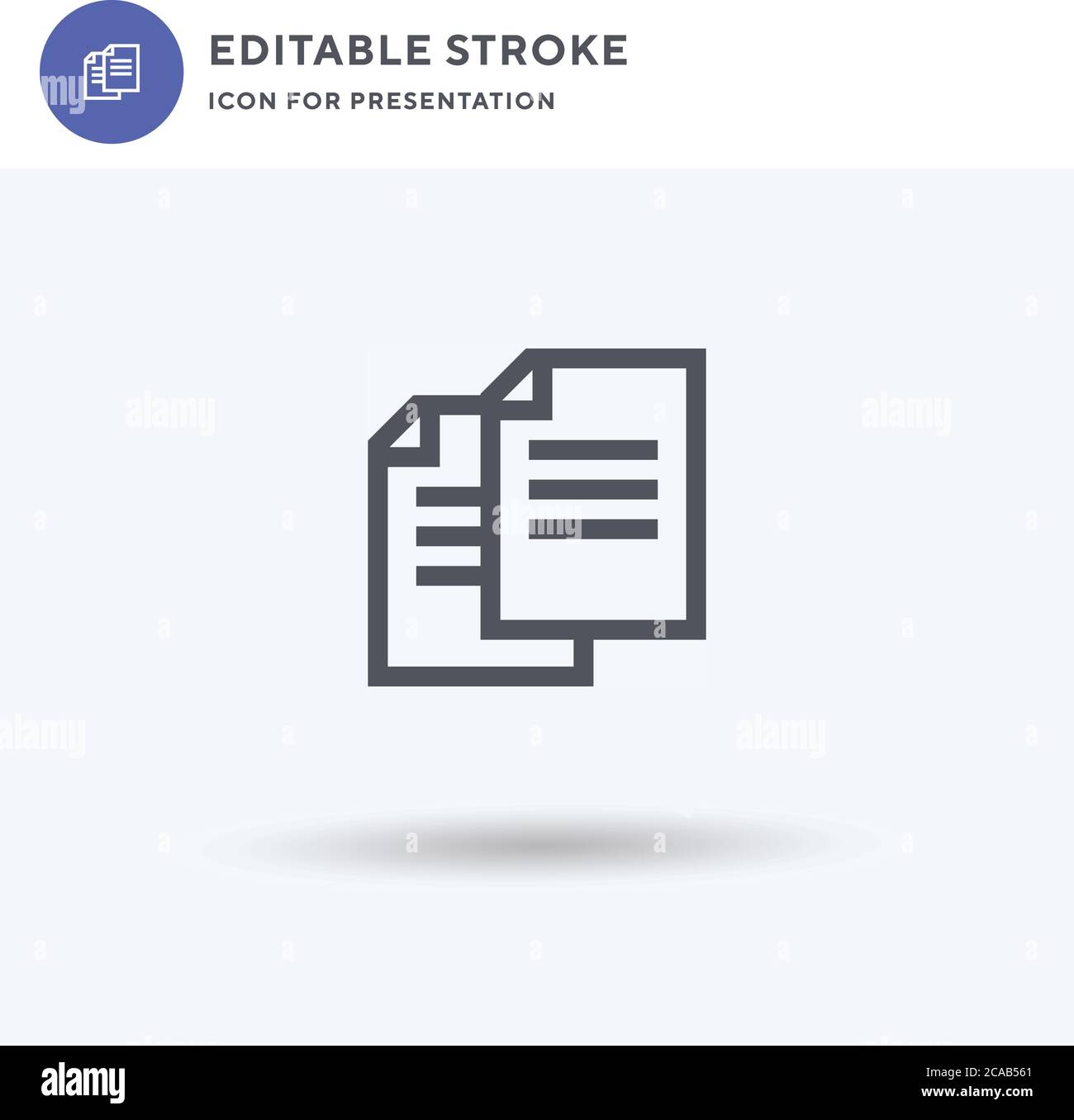 Duplicate icon vector, filled flat sign, solid pictogram isolated on ...