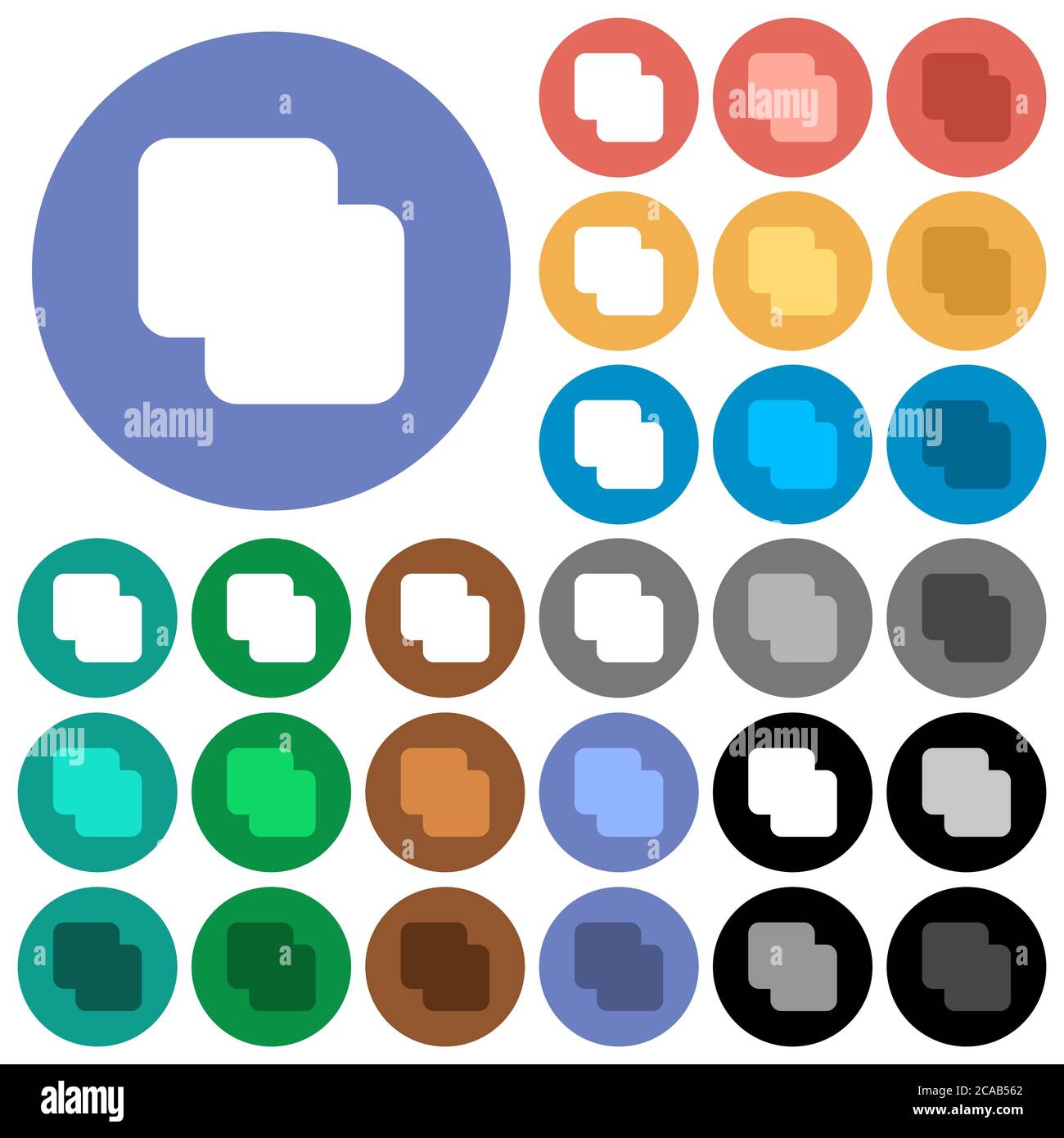 Add shapes multi colored flat icons on round backgrounds. Included ...