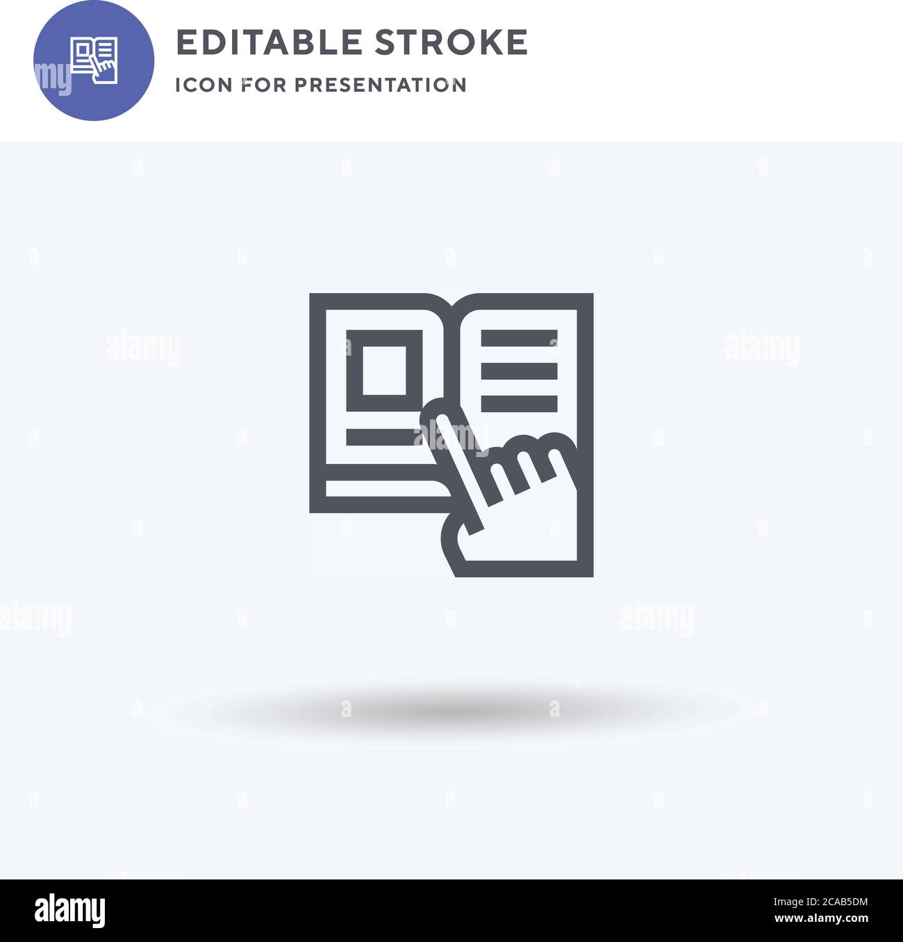 Reading icon vector, filled flat sign, solid pictogram isolated on ...