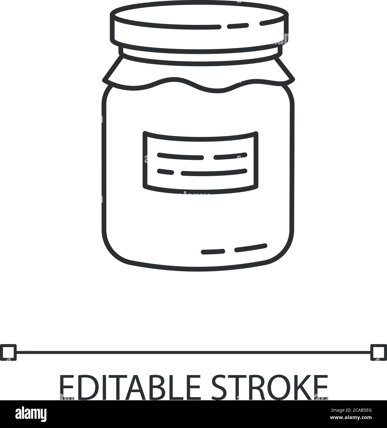 Glass jar linear icon. Zero waste, canning thin line customizable ...
