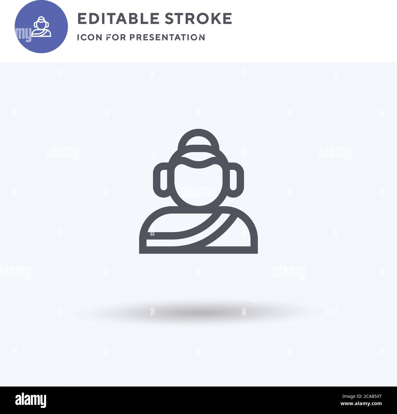 Buddha icon vector, filled flat sign, solid pictogram isolated on white ...