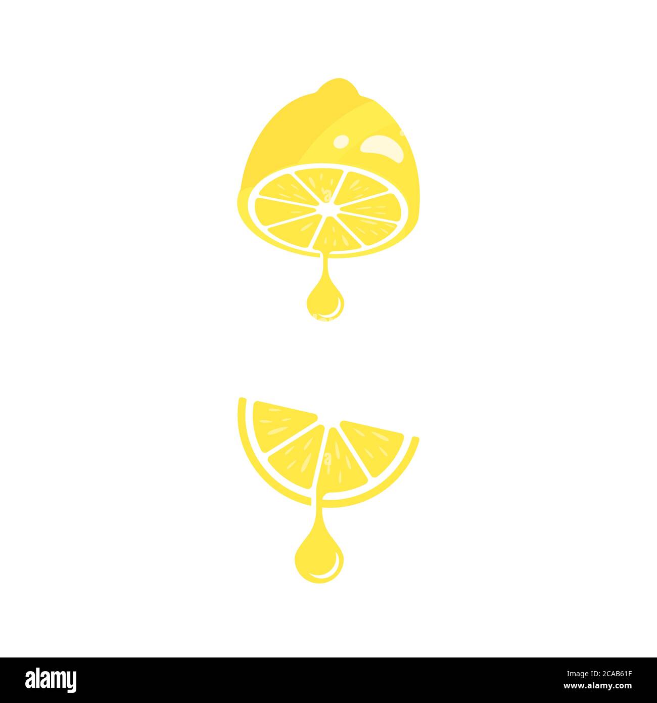 Fresh Lemon icon vector illustration design template Stock Vector Image ...