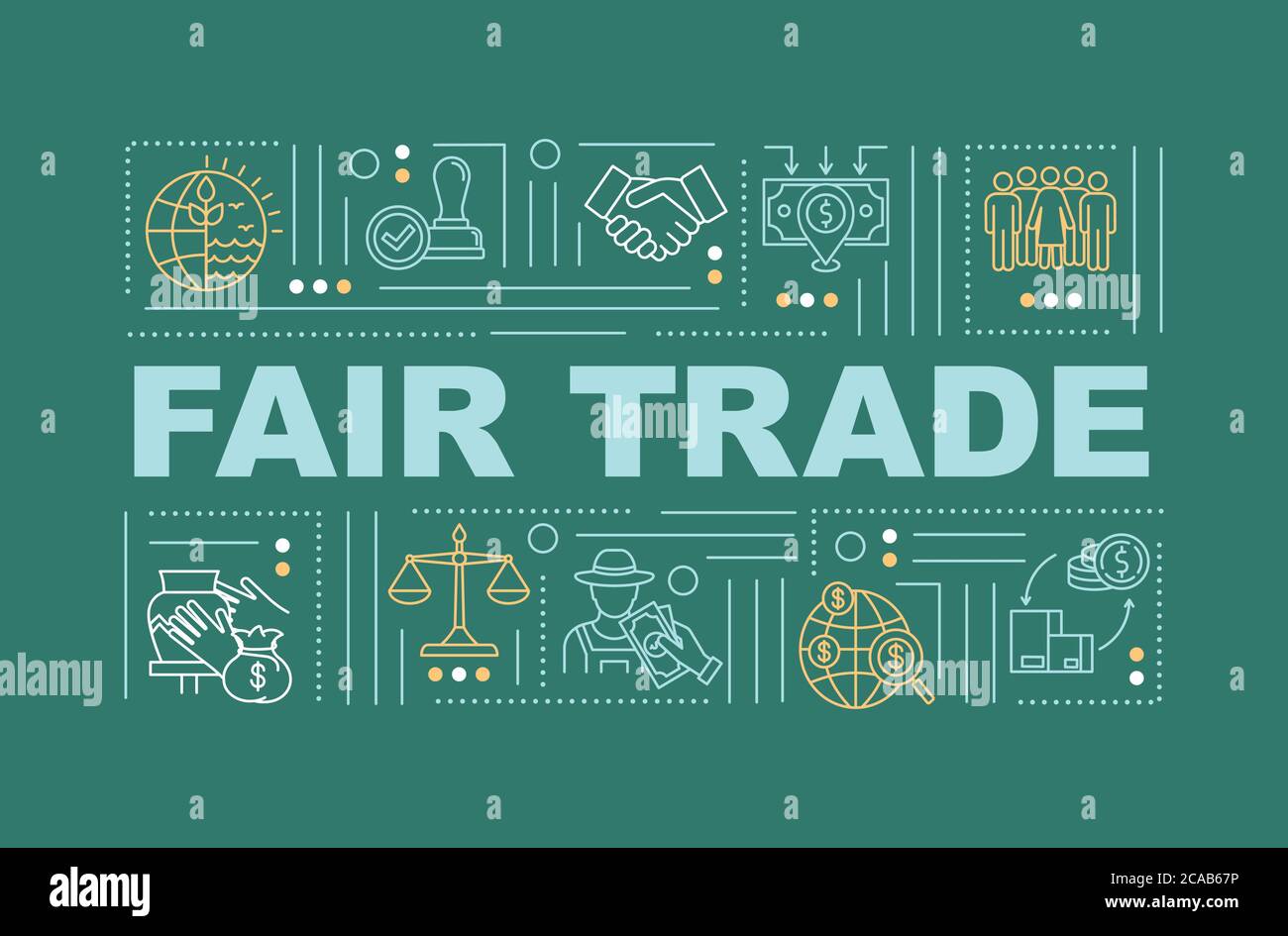 Fair trade policy word concepts banner. Buy and sell products. Ethical ...