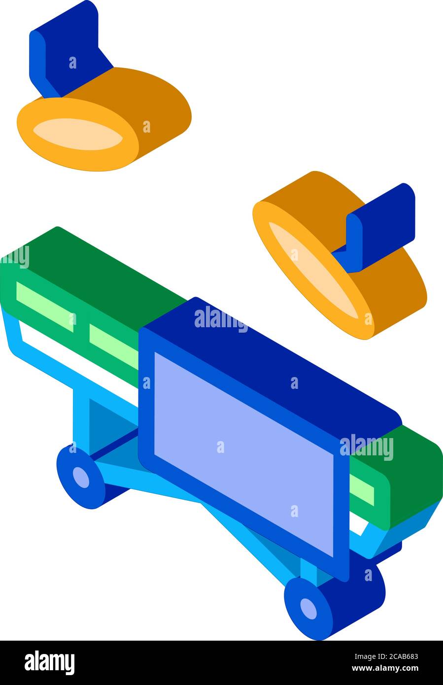 surgical table isometric icon vector illustration Stock Vector Image ...