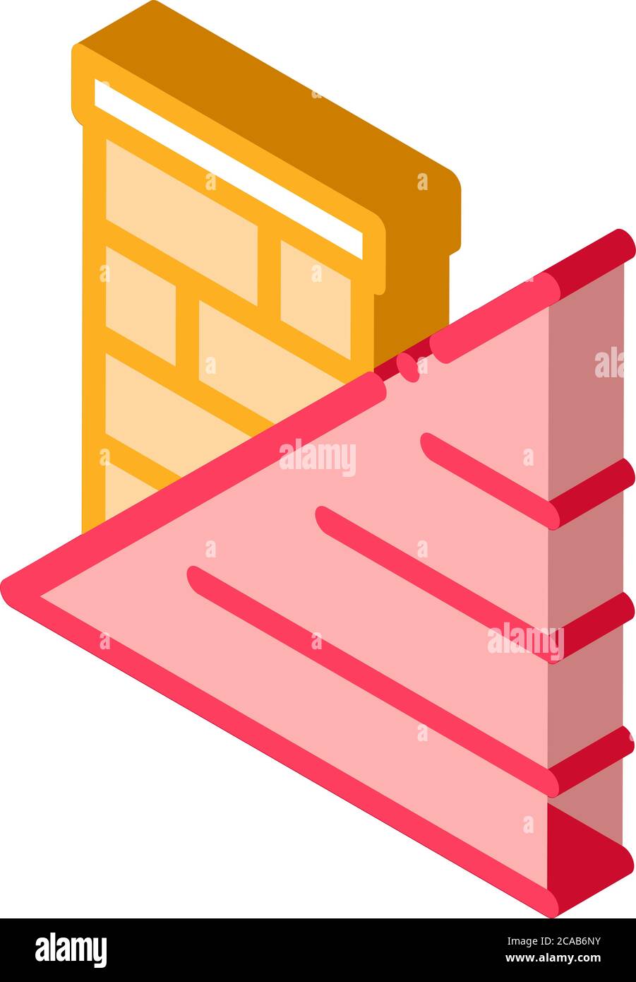 roof and chimney isometric icon vector illustration Stock Vector Image ...
