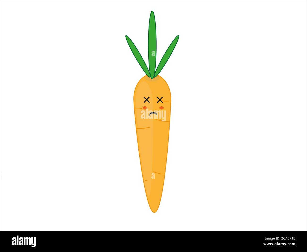Illustration of a dead carrot isolated on a white background Stock ...