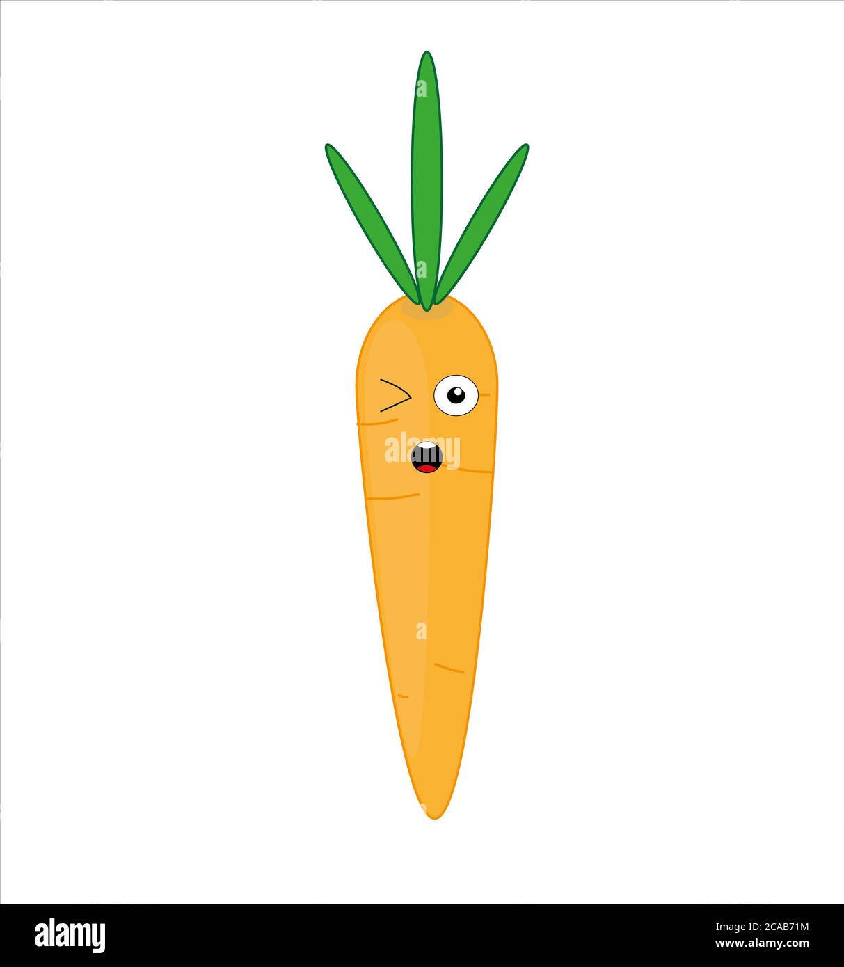 Illustration of a funny winking carrot isolated on a white background ...