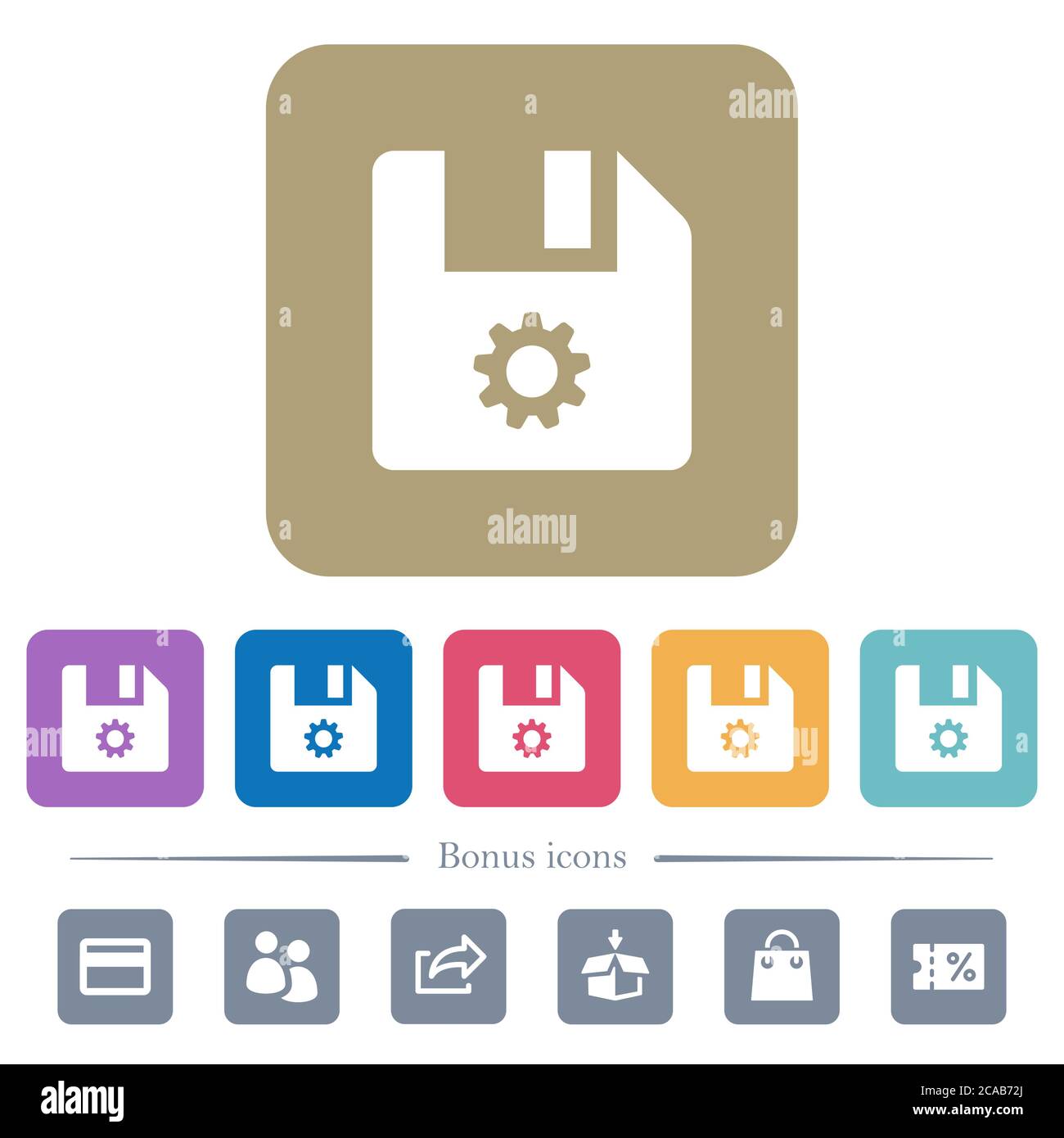 File settings white flat icons on color rounded square backgrounds. 6 ...