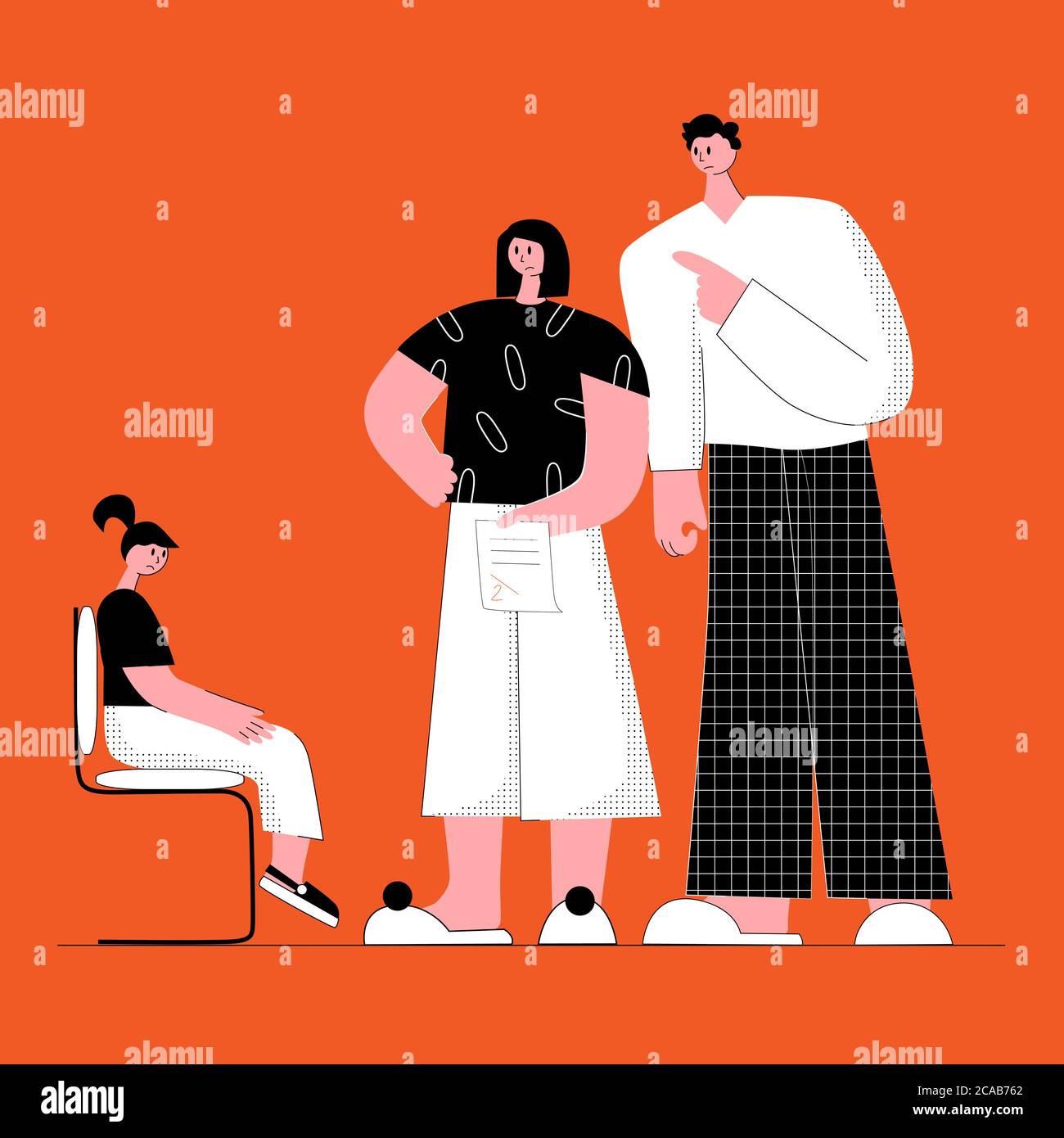 Disappointed parents Stock Vector Images - Alamy